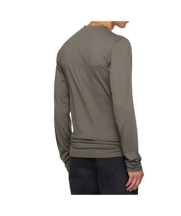 RIER Crew Neck Knitted Wool T-shirt - Gray