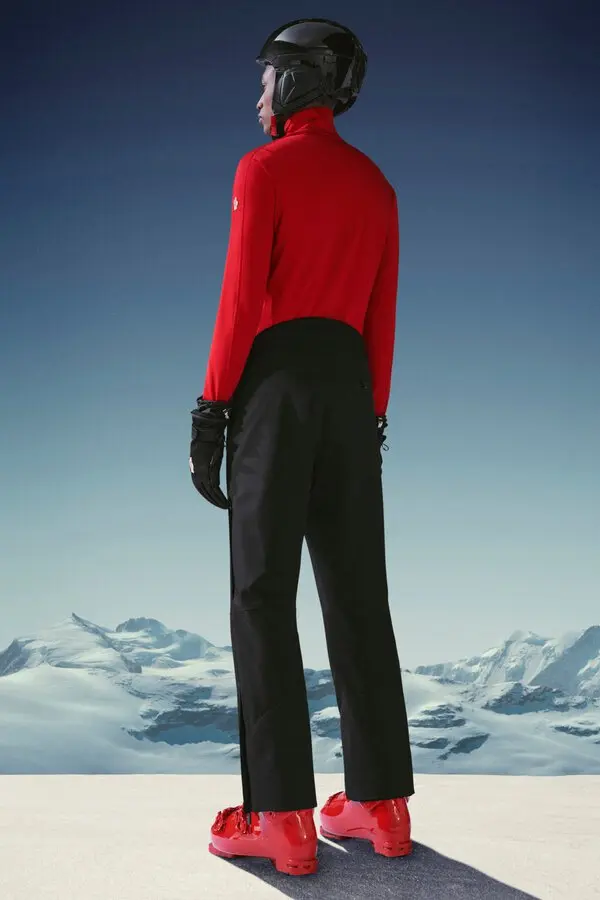 Moncler Nylon Ski Trousers With Belt And Zippers