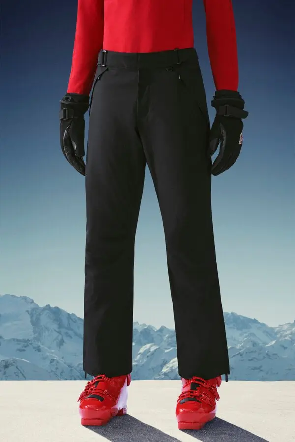 Moncler Nylon Ski Trousers With Belt And Zippers