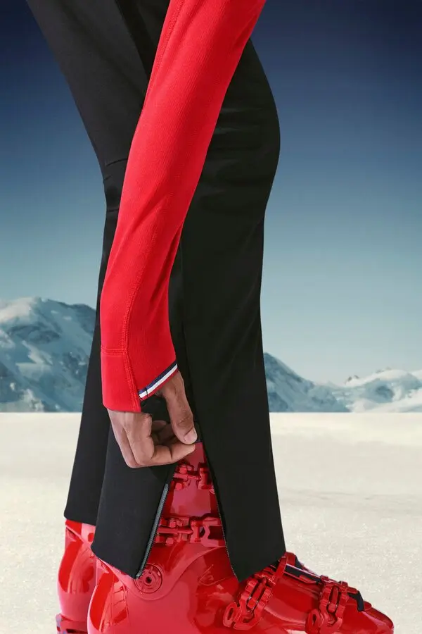 Moncler Nylon Ski Trousers With Belt And Zippers