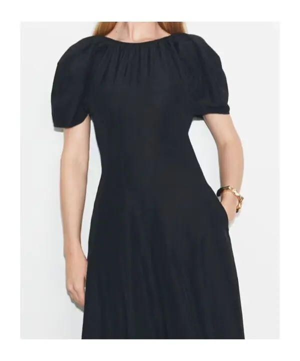 Tory Burch Balloon Sleeve Dress - Black