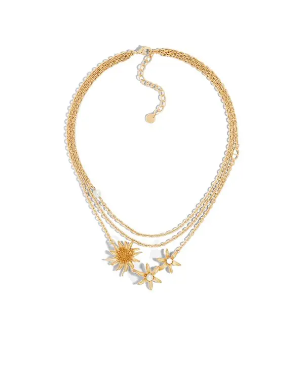 Dior Chardons Necklace With Gold Tone Metal And Resin Beads - Yellow