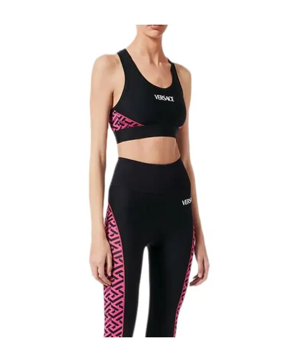 Versace La Greca Logo-print Sports Bra