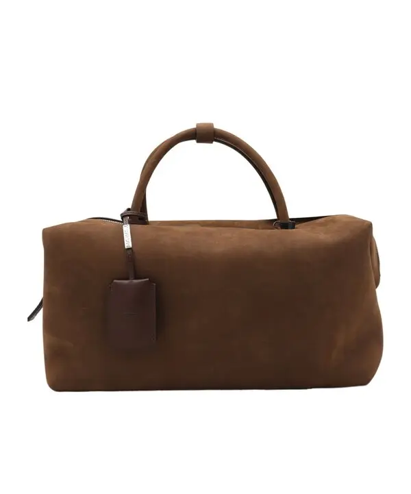 Max Mara Logo Debossed Zip-up Tote Bag - Red