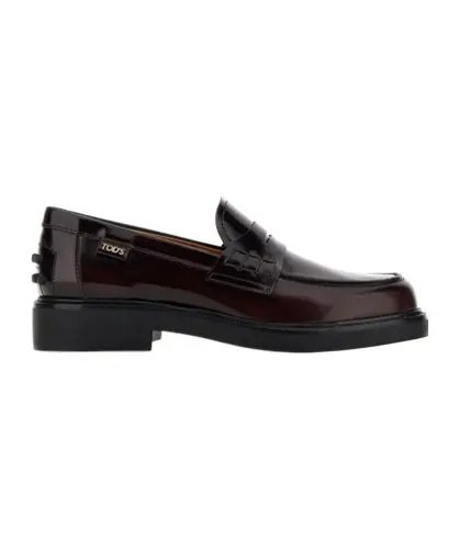 TOD'S Logo Plaque Slip-on Loafers