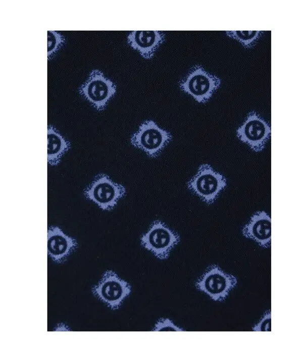 Giorgio Armani All Over Logo Printed Tie - Black