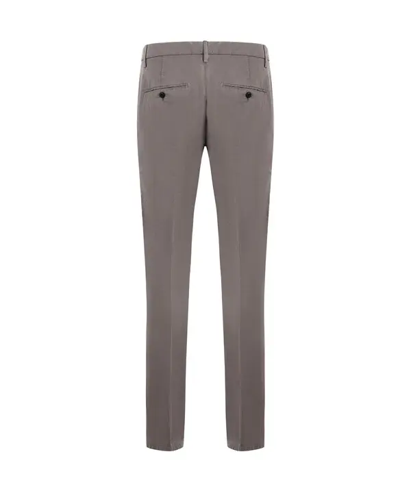 DONDUP Slim-fit Gabardine Pants - Gray