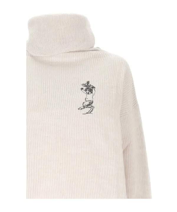 VIVIENNE WESTWOOD Embroidered Detail Turtleneck Sweater
