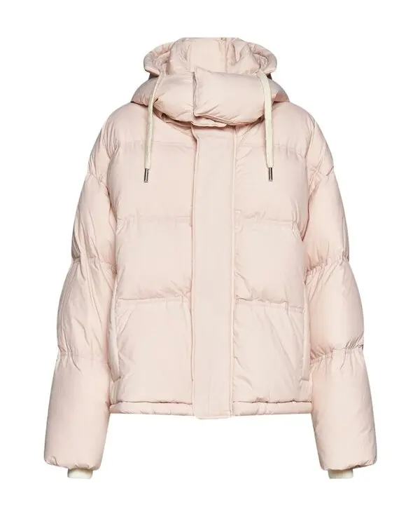 Ami Logo-patch Padded Jacket - Pink