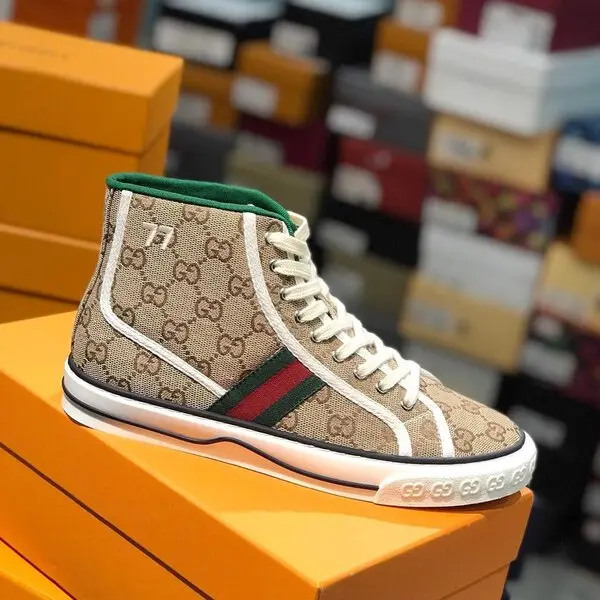 Gucci Tennis 1977 High-top Sneakers - Brown