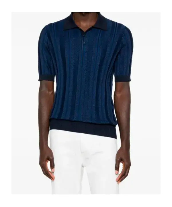 Brunello Cucinelli Patterned Short-sleeve Polo Shirt