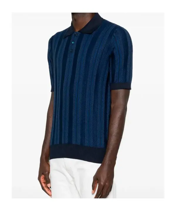 Brunello Cucinelli Patterned Short-sleeve Polo Shirt