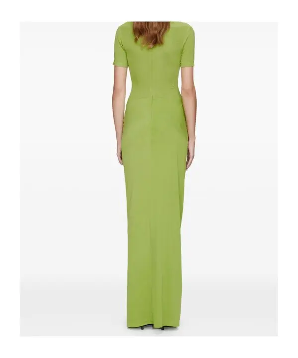 Christopher Esber High Neck Ruched Maxi Dress
