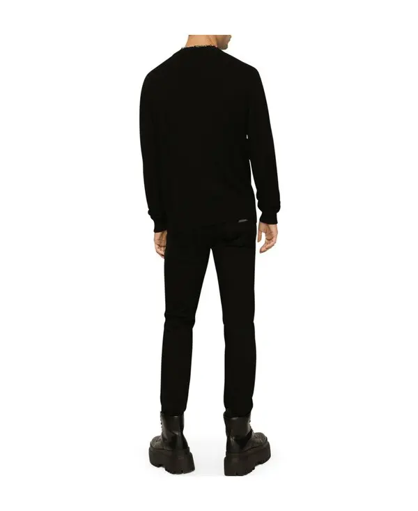 Dolce & Gabbana High Waisted Slim-fit Jeans - Black