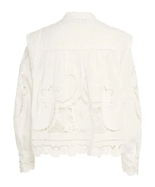 Farm Rio Broderie Panel Blouse