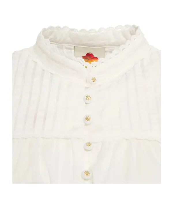 Farm Rio Broderie Panel Blouse