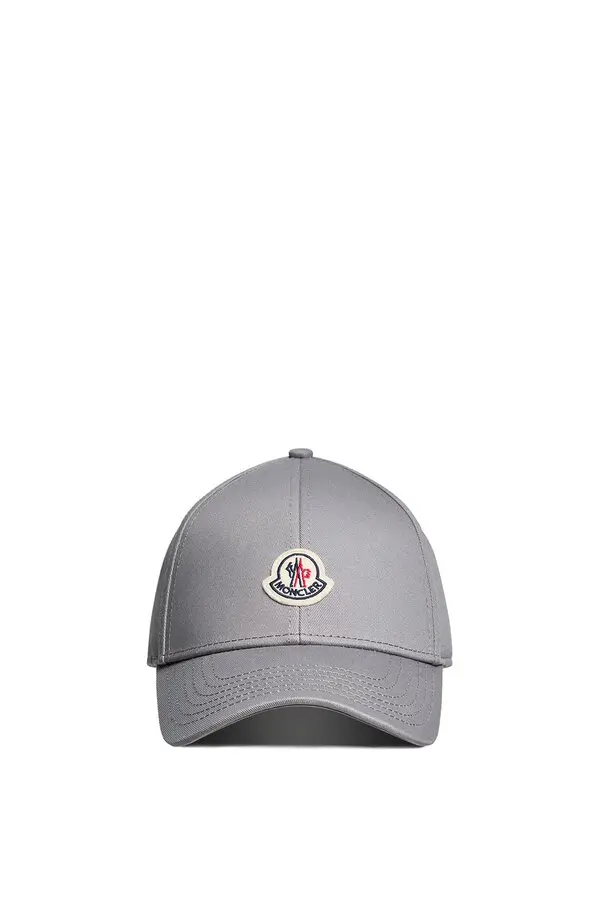 Moncler Logo Patch Baseball Cap - Gray
