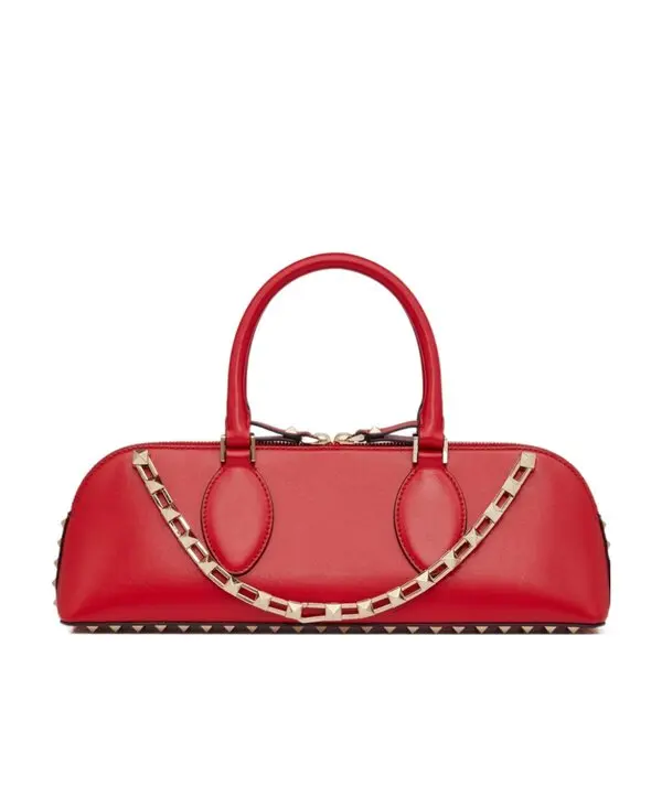 Valentino Garavani Rockstud East-west Zip-up Tote Bag - Red