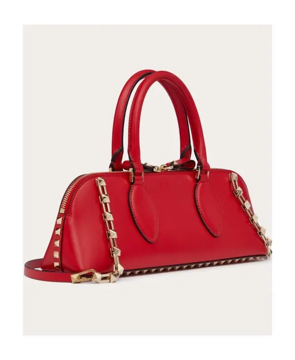 Valentino Garavani Rockstud East-west Zip-up Tote Bag - Red