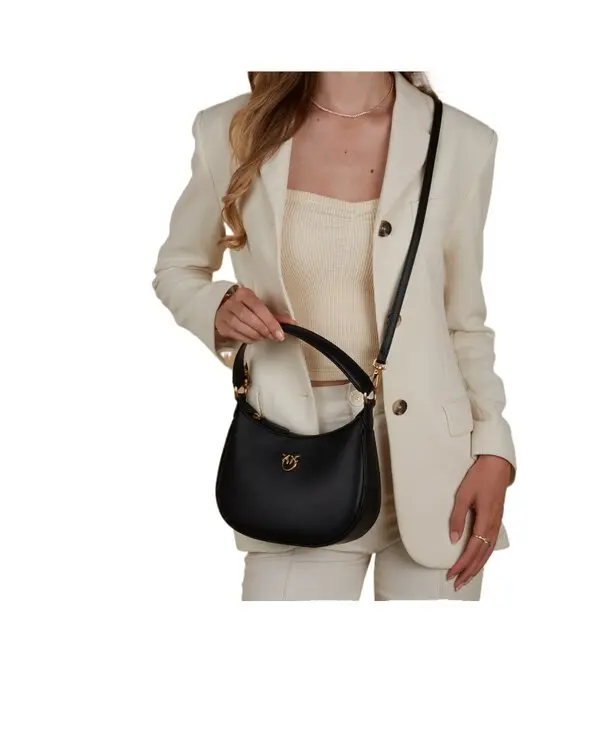 Pinko Logo Shoulder Bag - Black