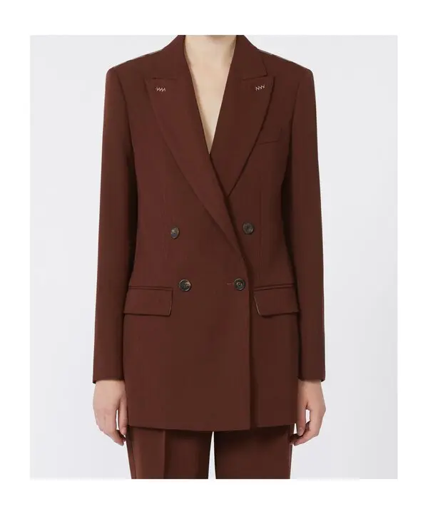 Max Mara Double-breasted Peaked Lapel Jacket