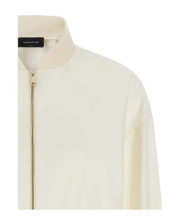 Fabiana Filippi Lace-insert Bomber Jacket
