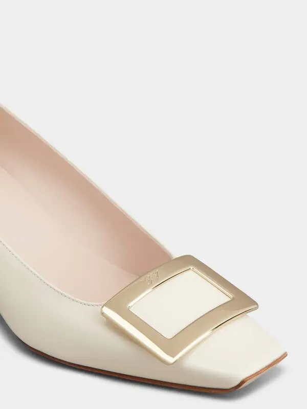 ROGER VIVIER Belle Vivier Buckle Pumps - Cream