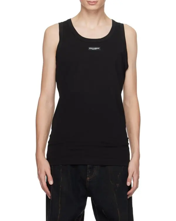 Dolce & Gabbana Logo Patch Tank Top