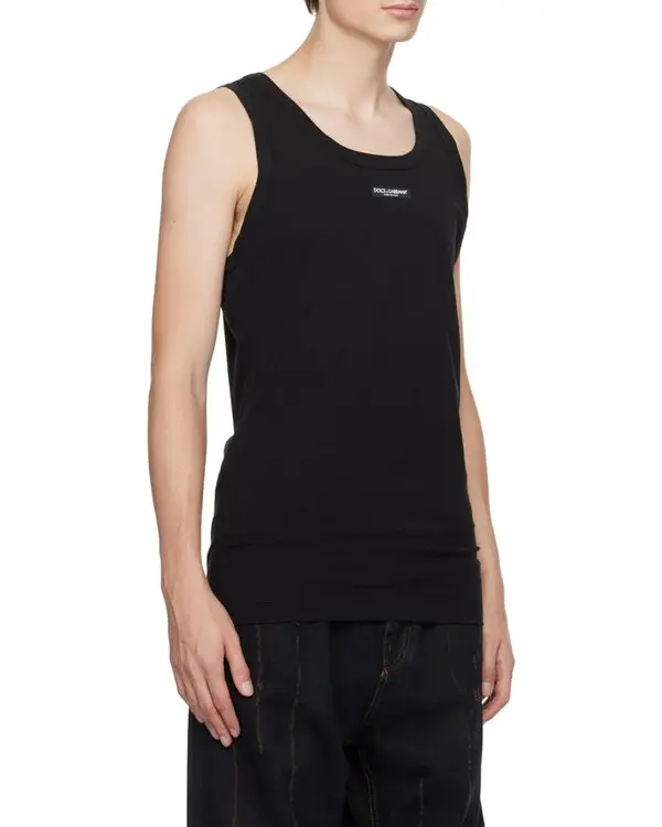 Dolce & Gabbana Logo Patch Tank Top