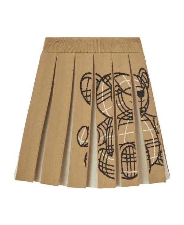 Burberry Thomas Bear Pleated Miniskirt