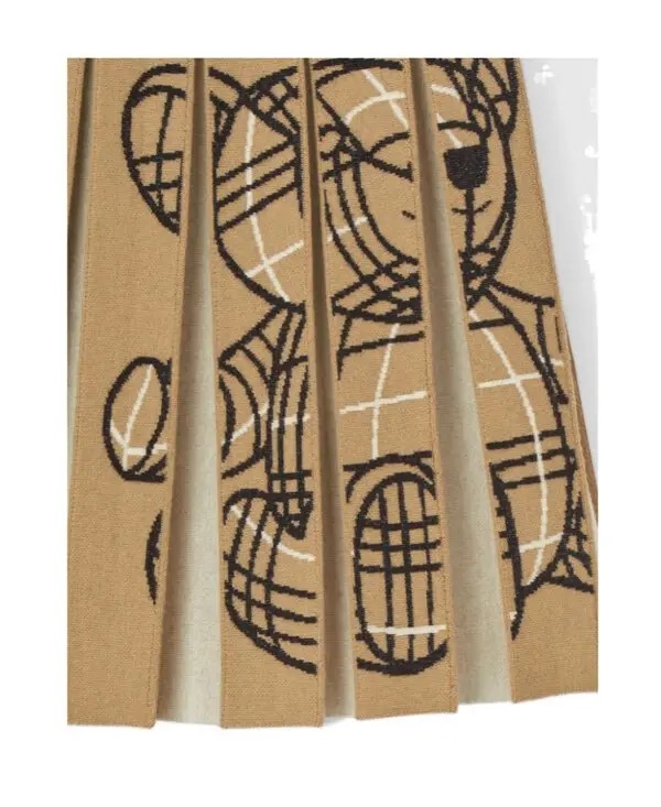 Burberry Thomas Bear Pleated Miniskirt