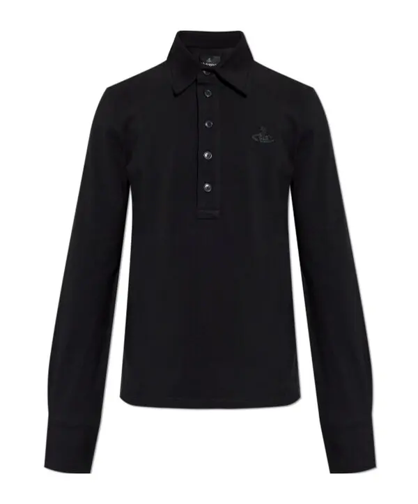 VIVIENNE WESTWOOD Orb Embroidered Polo Shirt