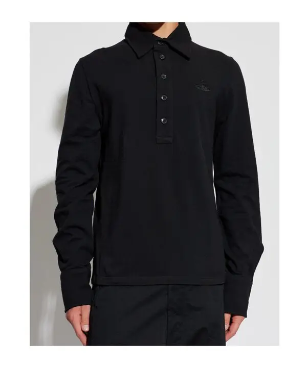 VIVIENNE WESTWOOD Orb Embroidered Polo Shirt