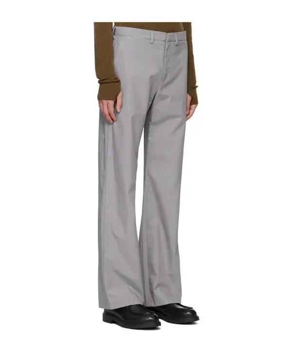 RIER Tailored Casual Pants With Belt Loops And Zippered Placket - Gray