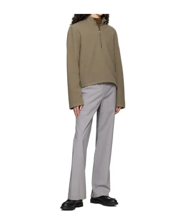 RIER Tailored Casual Pants With Belt Loops And Zippered Placket - Gray
