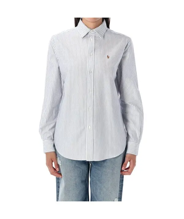 Polo Ralph Lauren Striped Oxford Shirt - Gray