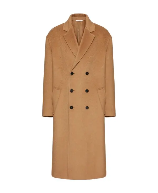 Valentino Garavani Double-breasted Long-sleeved Coat - Nude