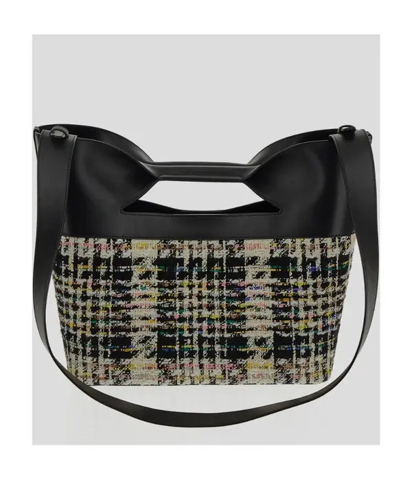 Alexander McQueen Logo Detailed Checked Tote Bag