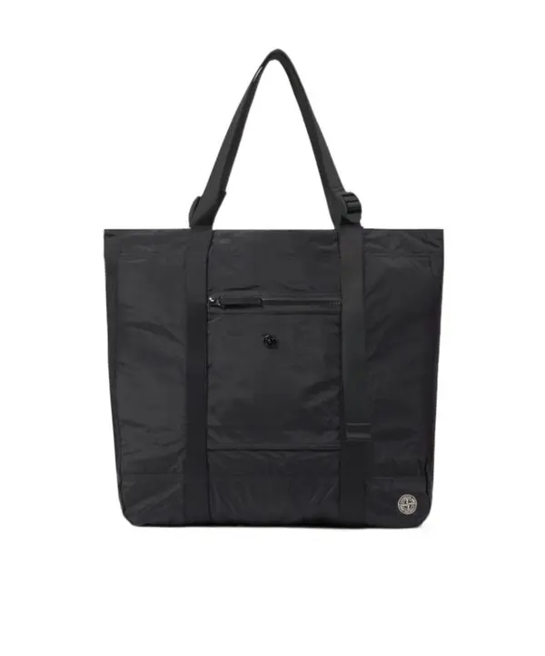 Stone Island Top Handle Tote Bag - Black