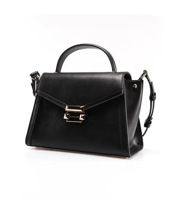 Michael Kors Leather Handbag With Push Lock Closure