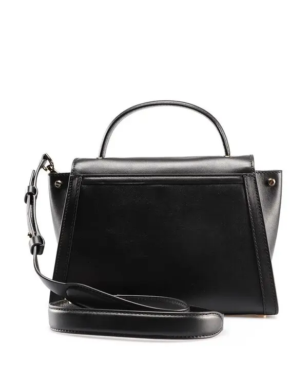 Michael Kors Leather Handbag With Push Lock Closure