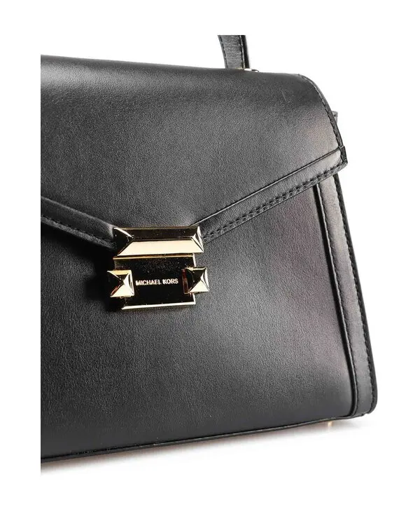 Michael Kors Leather Handbag With Push Lock Closure