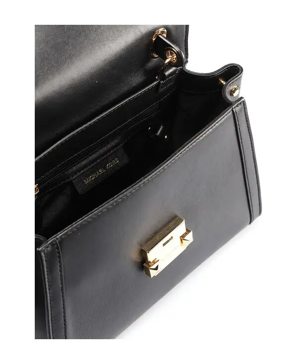 Michael Kors Leather Handbag With Push Lock Closure