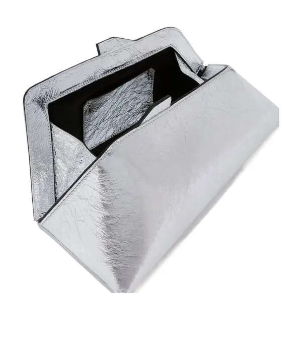Attico The 8.30 Pm Clutch Bag - Silver