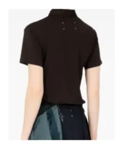 MAISON MARGIELA Short Sleeved Buttoned Polo Shirt - Brown