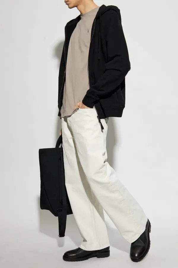 ALLSAINTS Raven Zip-up Hoodie With Chest Pattern