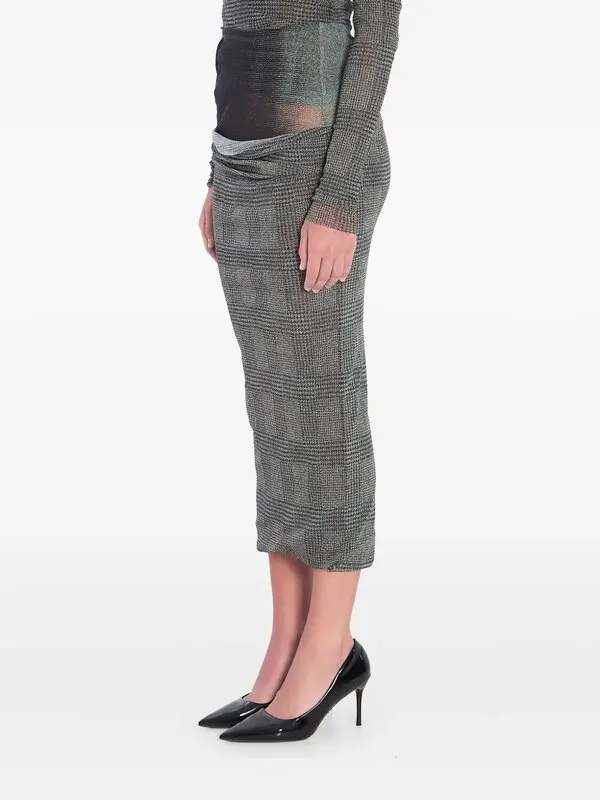 JEAN PAUL GAULTIER Houndstooth Strapless Mini Dress