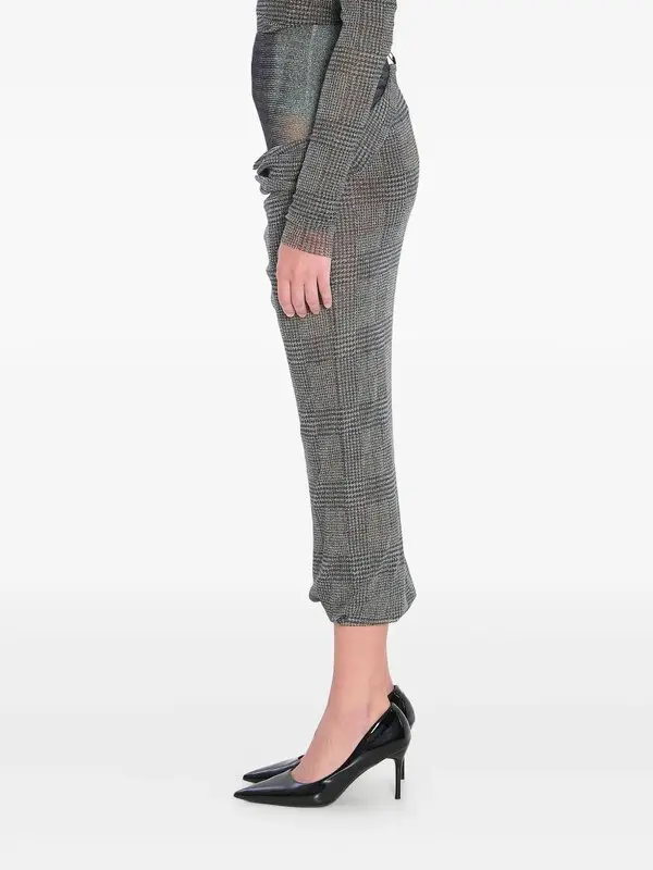 JEAN PAUL GAULTIER Houndstooth Strapless Mini Dress