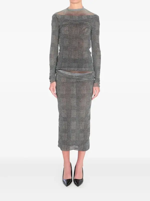 JEAN PAUL GAULTIER Houndstooth Strapless Mini Dress