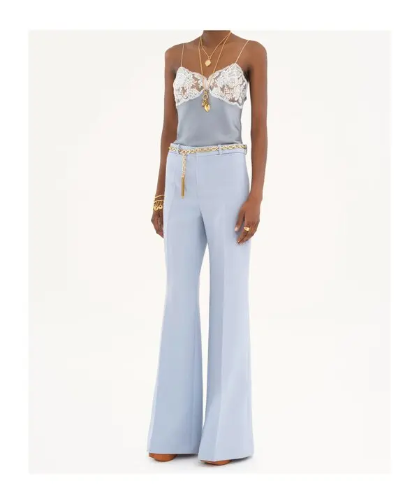 Chloé Flared Tailored Trousers - Gray-blue